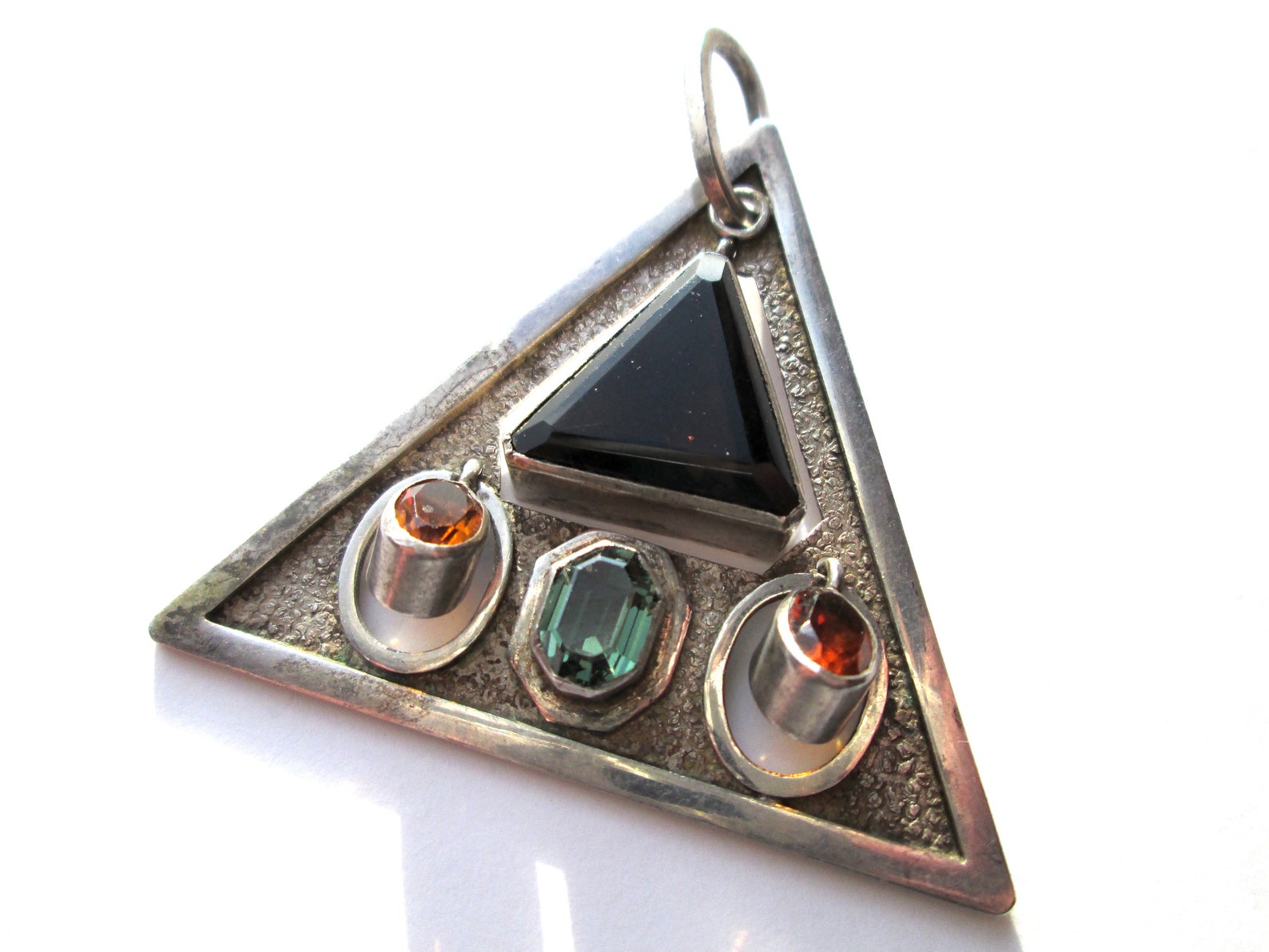 Exquisite Vintage Modernist Pendant Triangular Geometric Fine - Etsy