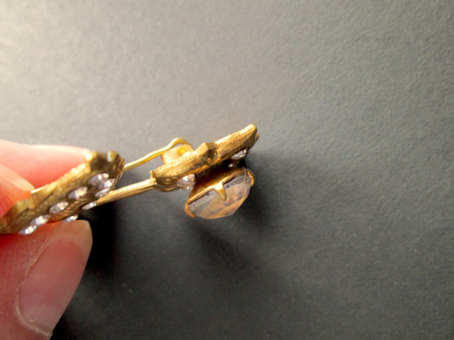 Wonderful Vintage Rose Cut Glass Claw Set Floral Flower Brooch | Etsy