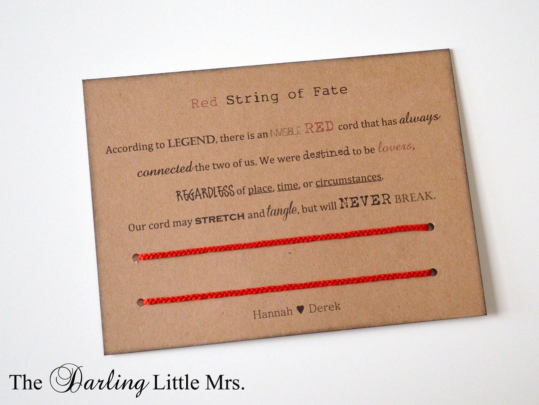 PERSONALIZED Red String of Fate Bracelets - Etsy