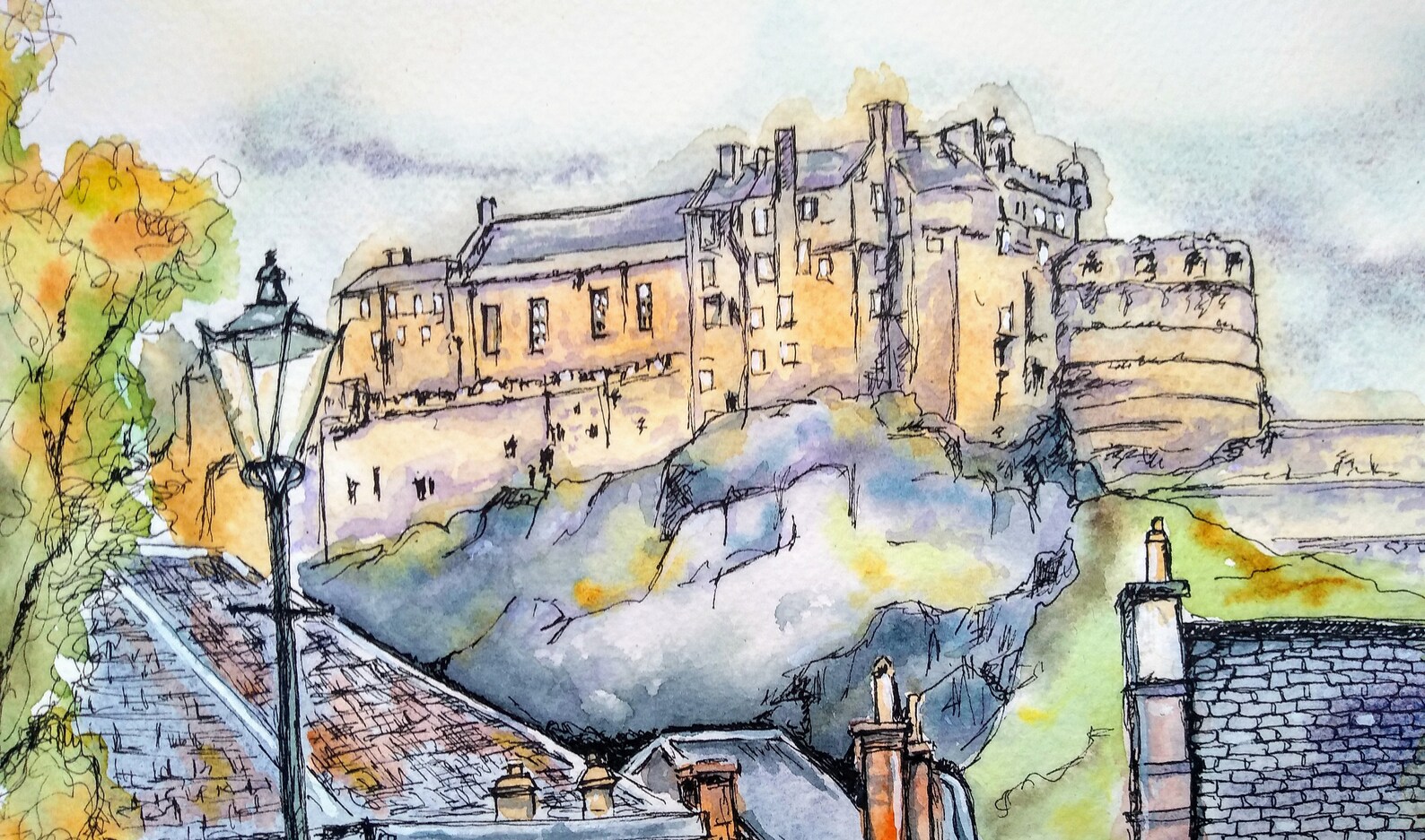 Limited Edition Print of Edinburgh Castle From My Watercolour - Etsy