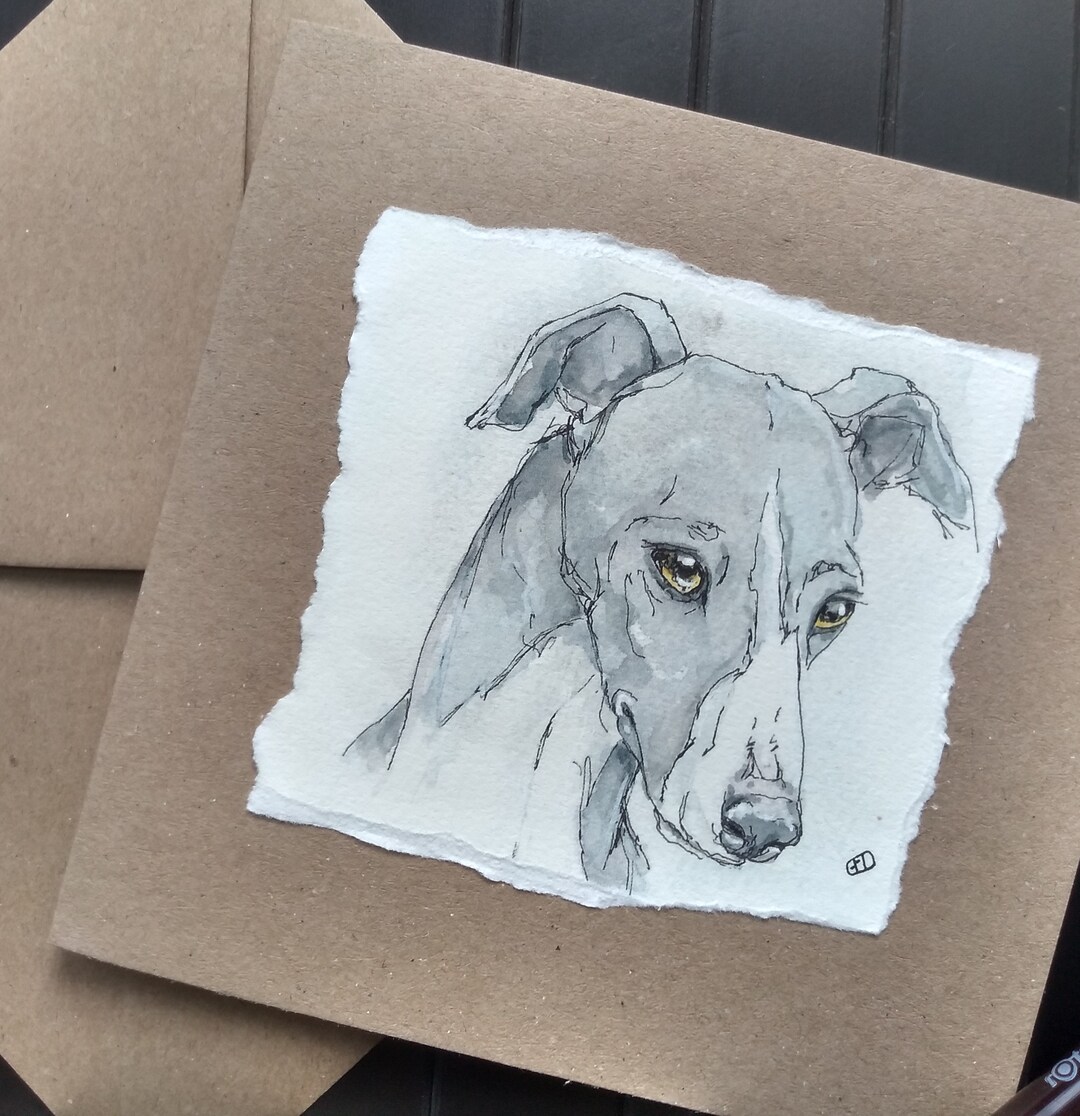 Whippet Greetings Craft Card, Handmade Birthday Card for Him, Her ...