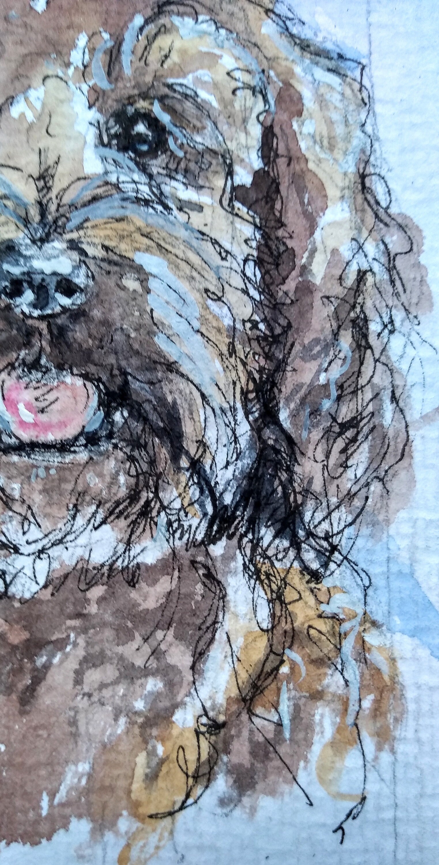 Cockapoo Watercolour Painting, Original Small Dog Artwork in ...