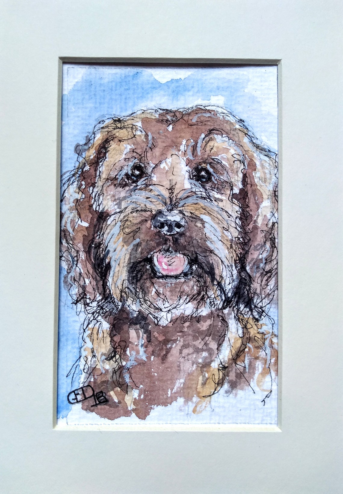 Cockapoo Watercolour Painting Original Small Dog Artwork in - Etsy