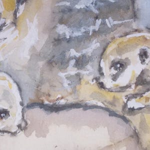 Meerkat Art, an Original Watercolour and Pen Wildlife Painting of a ...