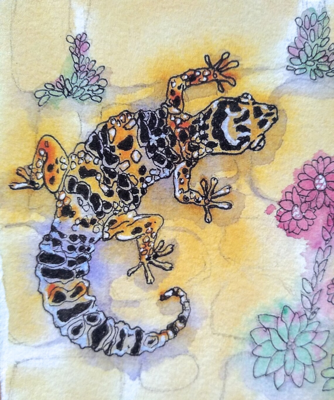 Leopard Gecko Handmade Greetings Card, Lizard Birthday Card for Him ...