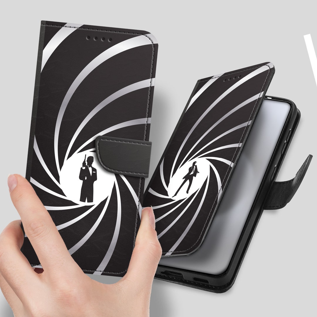 Bond Flip Case, James and Girl Iconic Silhouettes. Leather Cover for ...