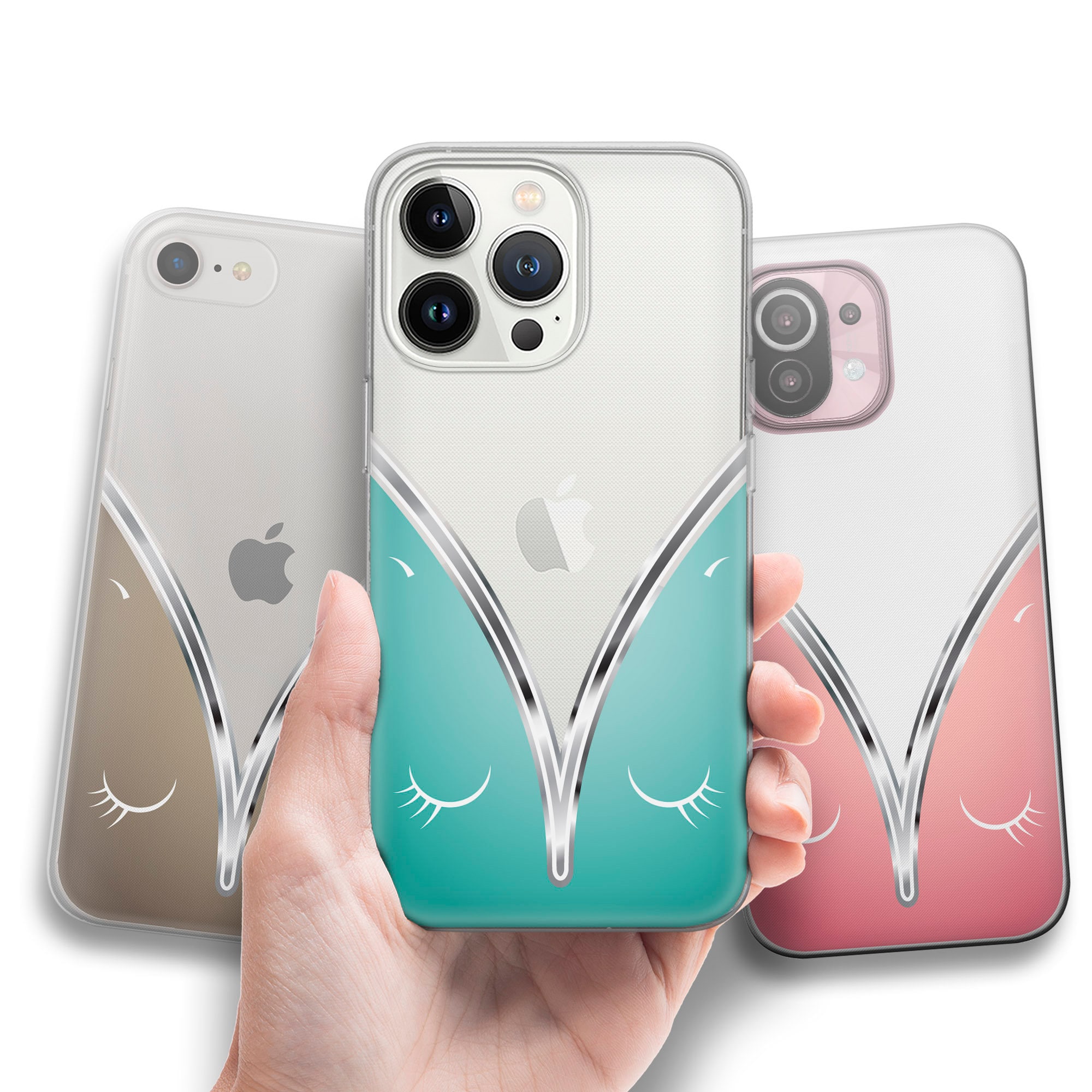 Retro Bus Phone Case | Hippie Camper Van Design Lines, Transp. Gel ...