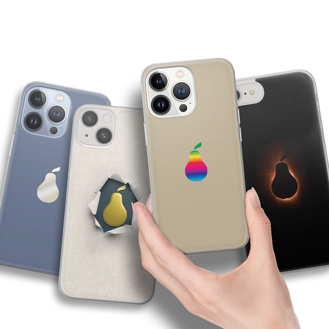 Phone Case Pear Logo, Various Colors. TPU Gel Cover for iPhone 16 15 14 ...