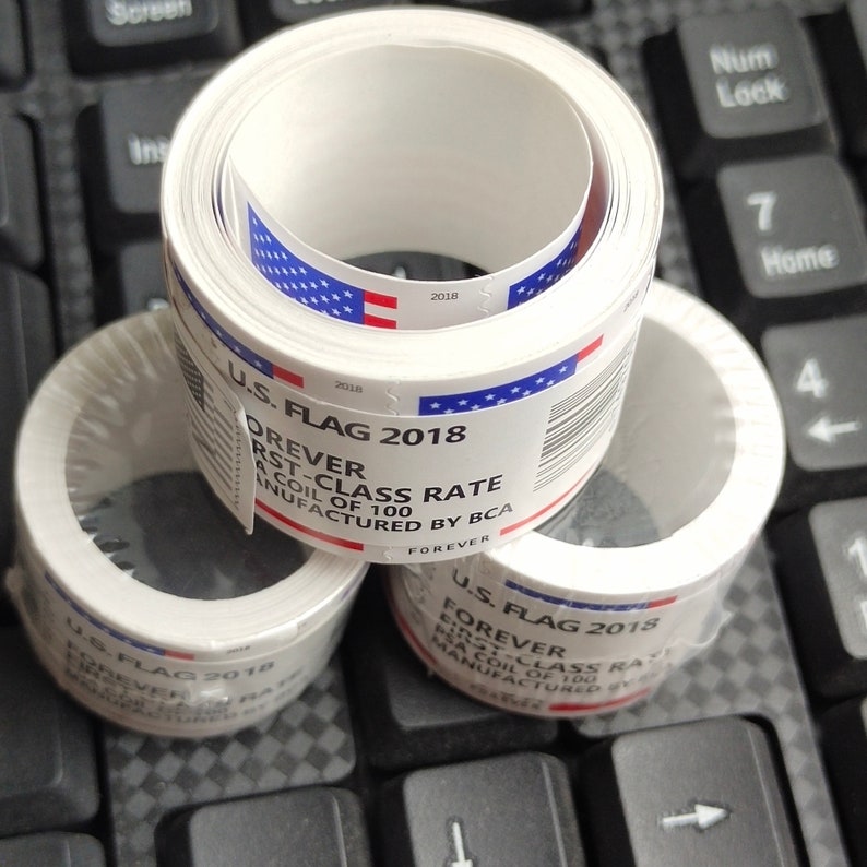 Sheet of 100,stamps,roll 10,1000 Pcs First Flag Class Wedding ...