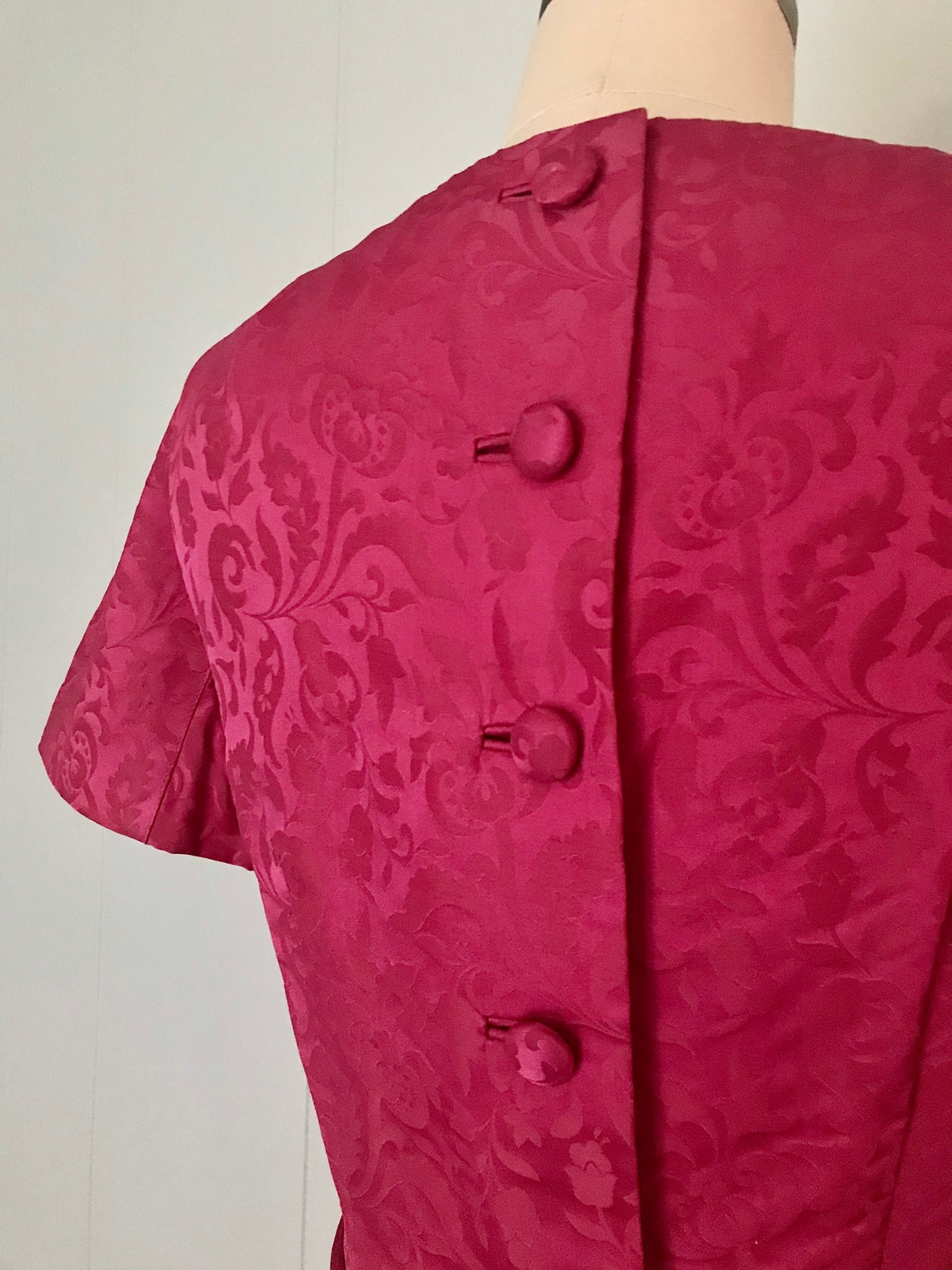 1960s Ben Barrack Party Dress 60s Bright Pink Party Dress | Etsy