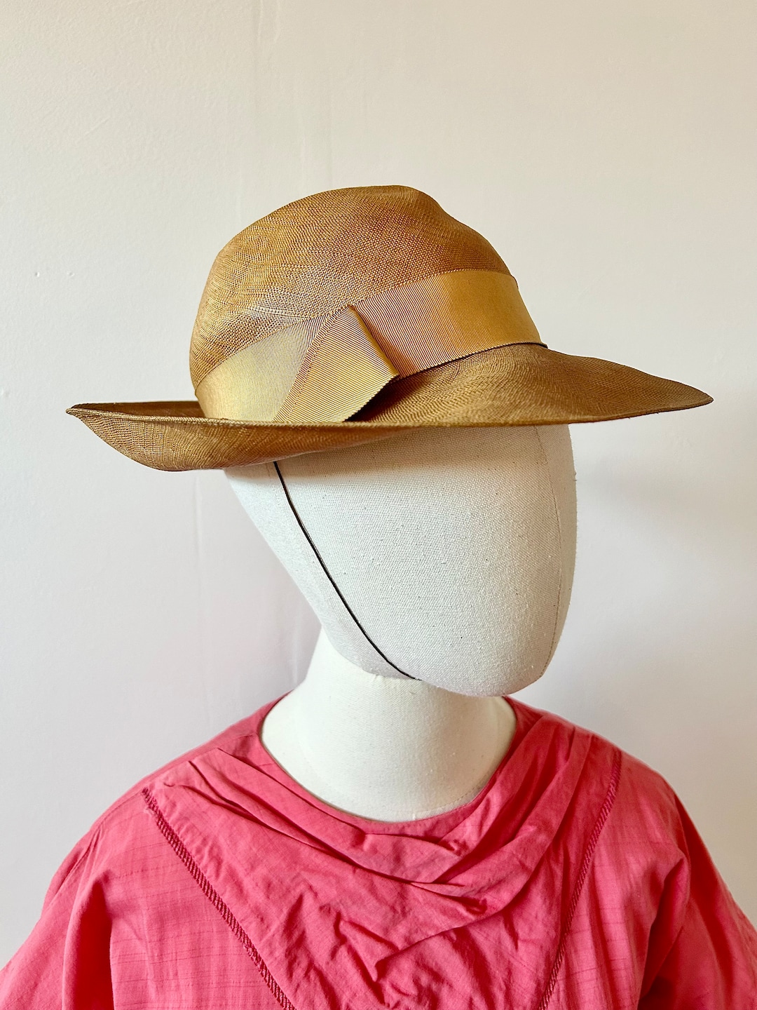 1930s Draper the Hatter Straw Hat 30s Beige Wide Brim Bowler - Etsy