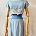 1950s AS-IS Ferman O'grady Blue Floral Wiggle Dress | 50s Pastel ...