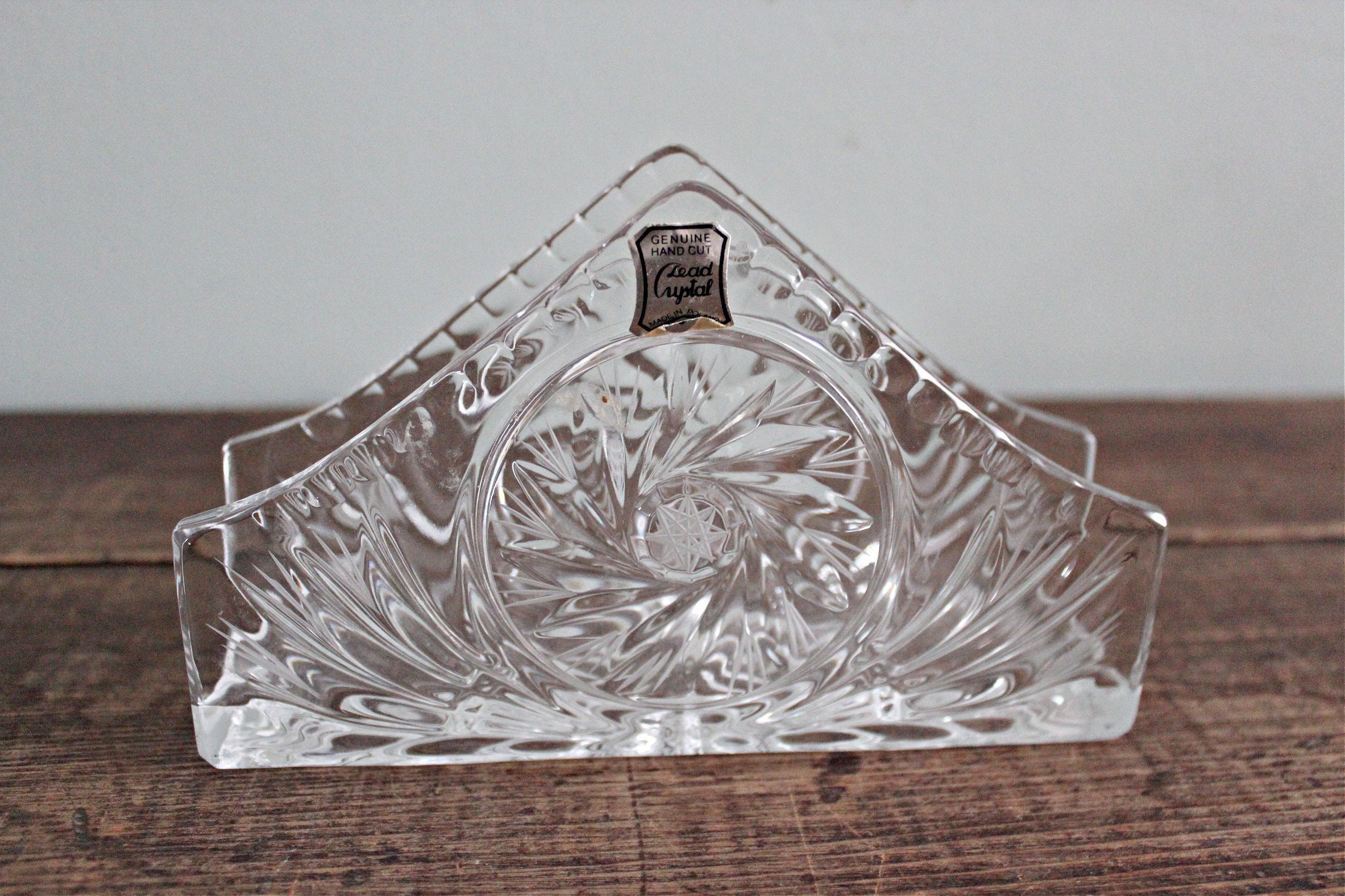 CRYSTAL NAPKIN HOLDER Pinwheel Lead Crystal Made in Poland - Etsy
