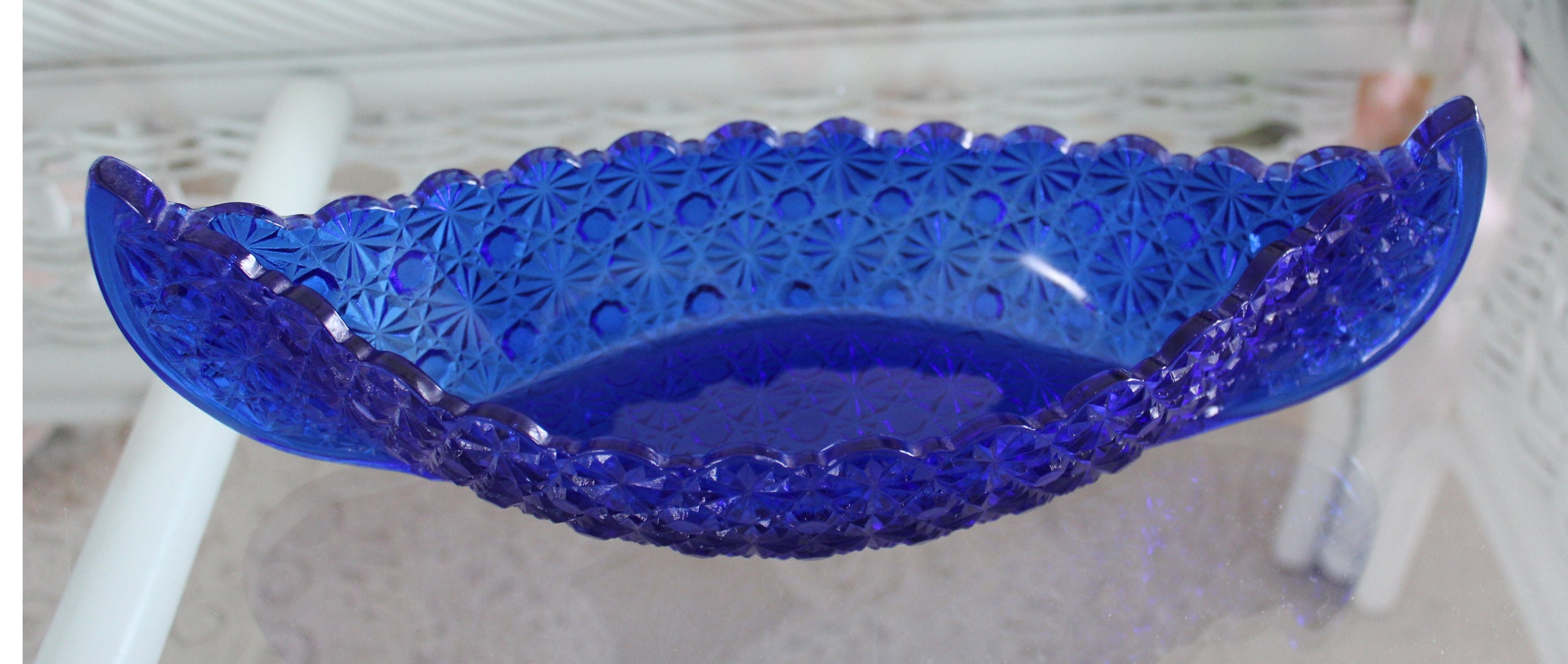CANOE- COBALT BLUE- Daisy & Button Glass - Beautiful and Unique - Etsy