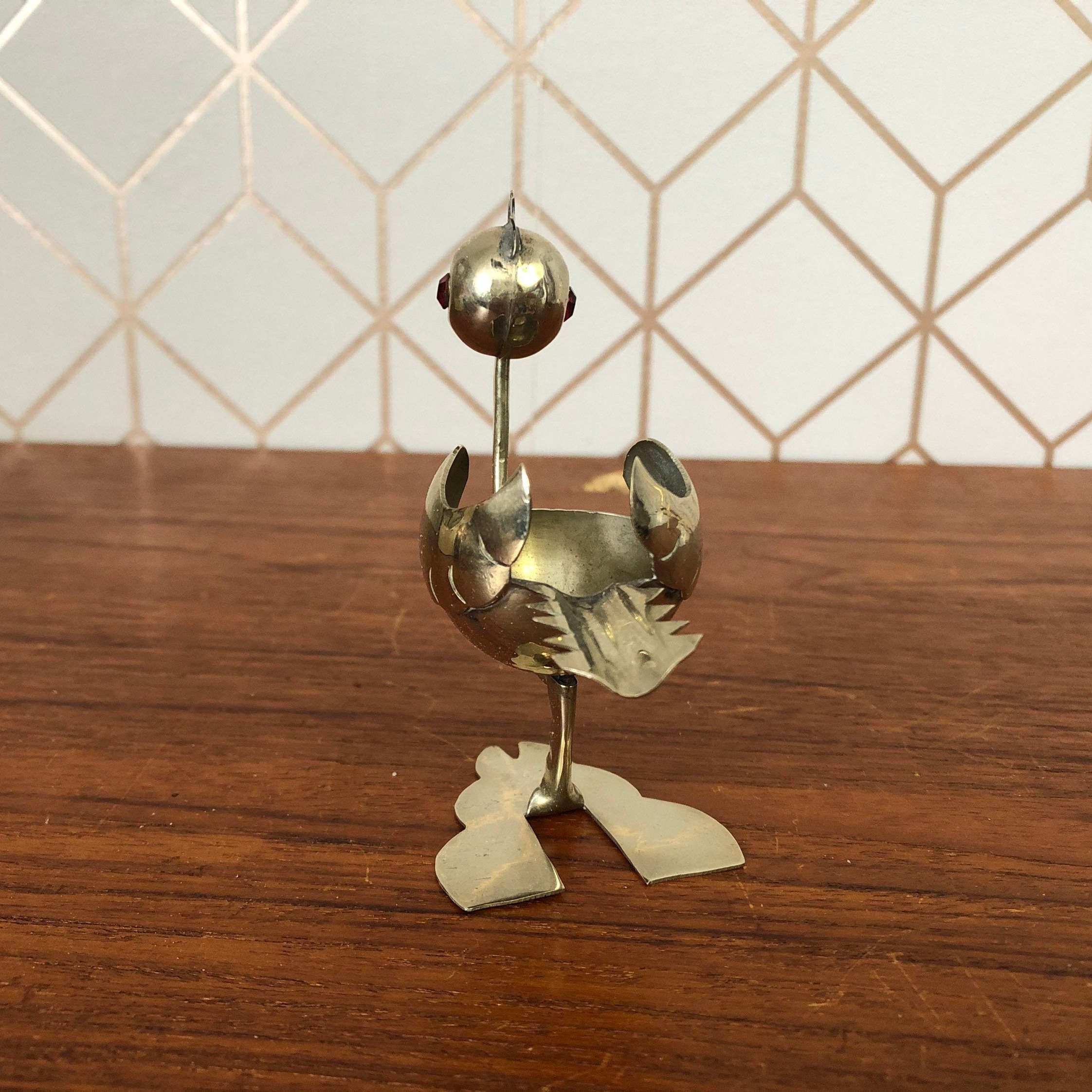 Vintage MCM Road Runner/chicken Ashtray Handcrafted Silver | Etsy