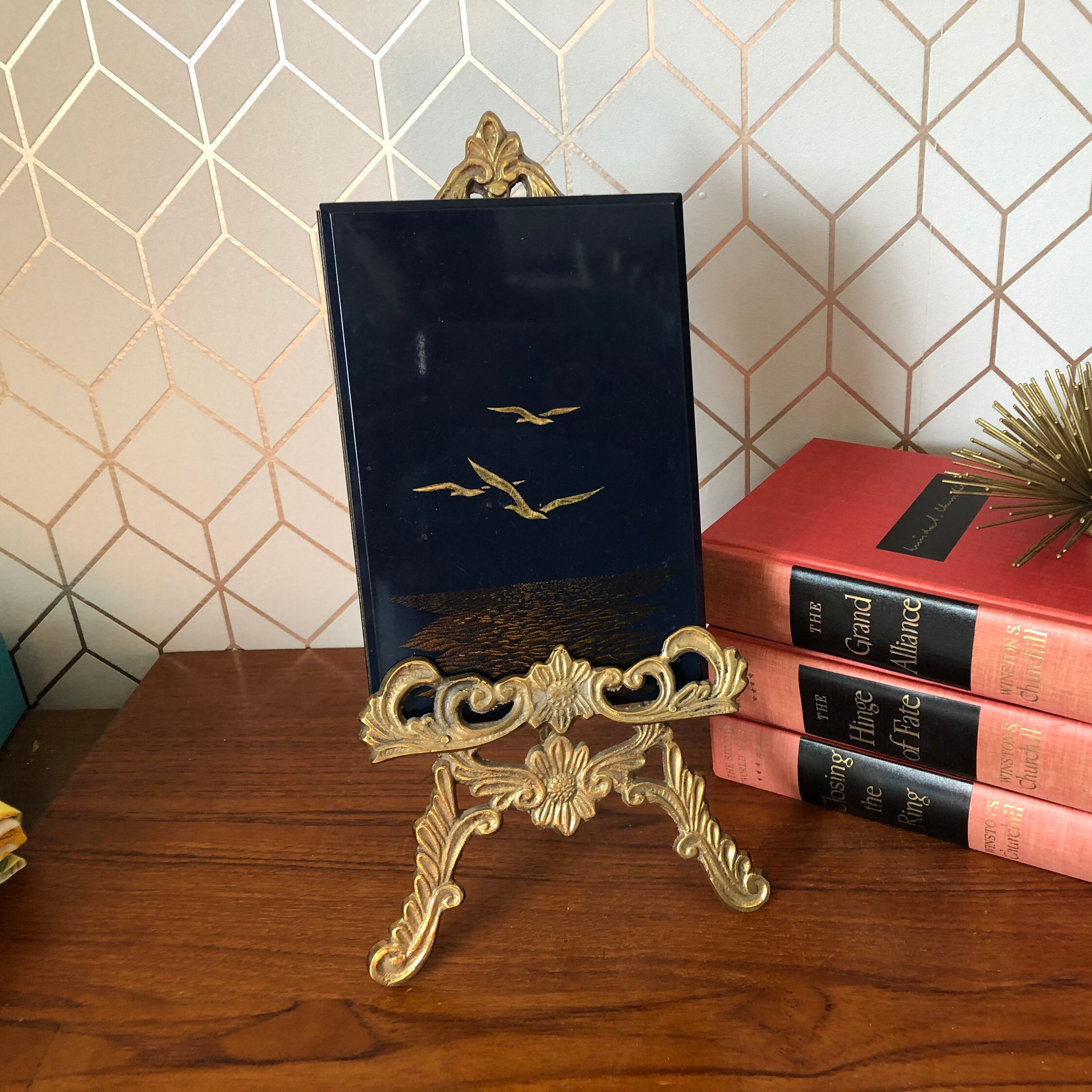 Vintage Brass Easel Frame Holder Victorian Style Tabletop - Etsy