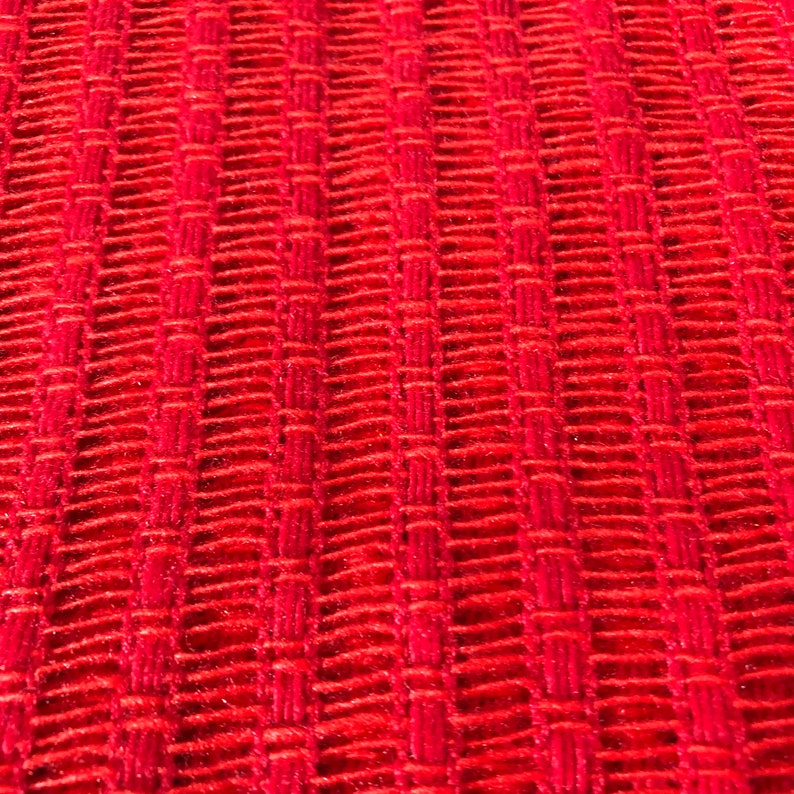 Vintage 70's Fabric Open Weave Drapery Material Vibrant - Etsy