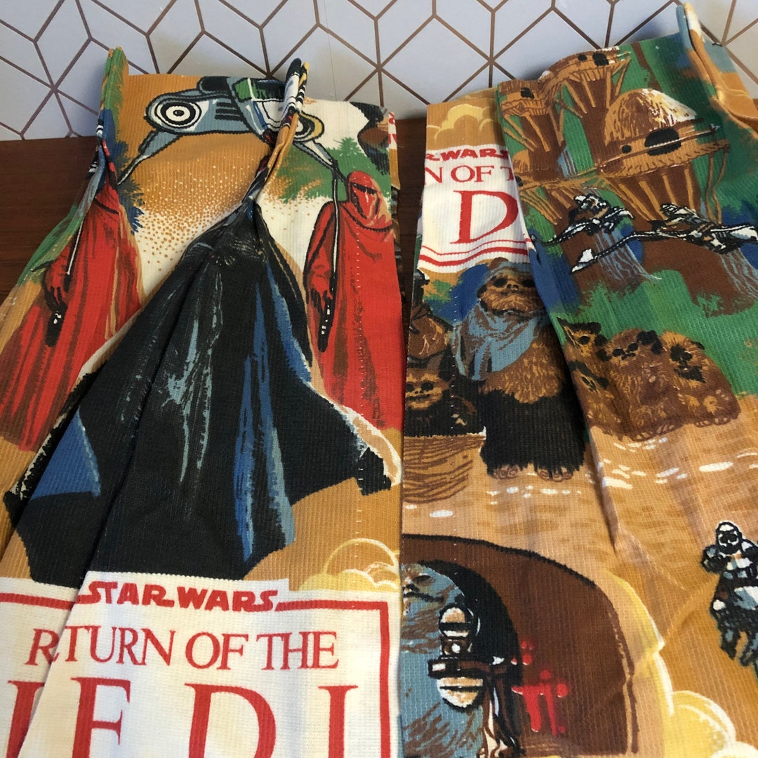 Vintage Curtains, Return of the Jedi Pleated Drapes, Original Star Wars ...