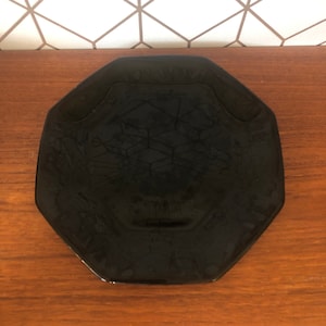 Vintage Arcoroc, Black Octime Dinnerware. Made in France, Arcopal ...