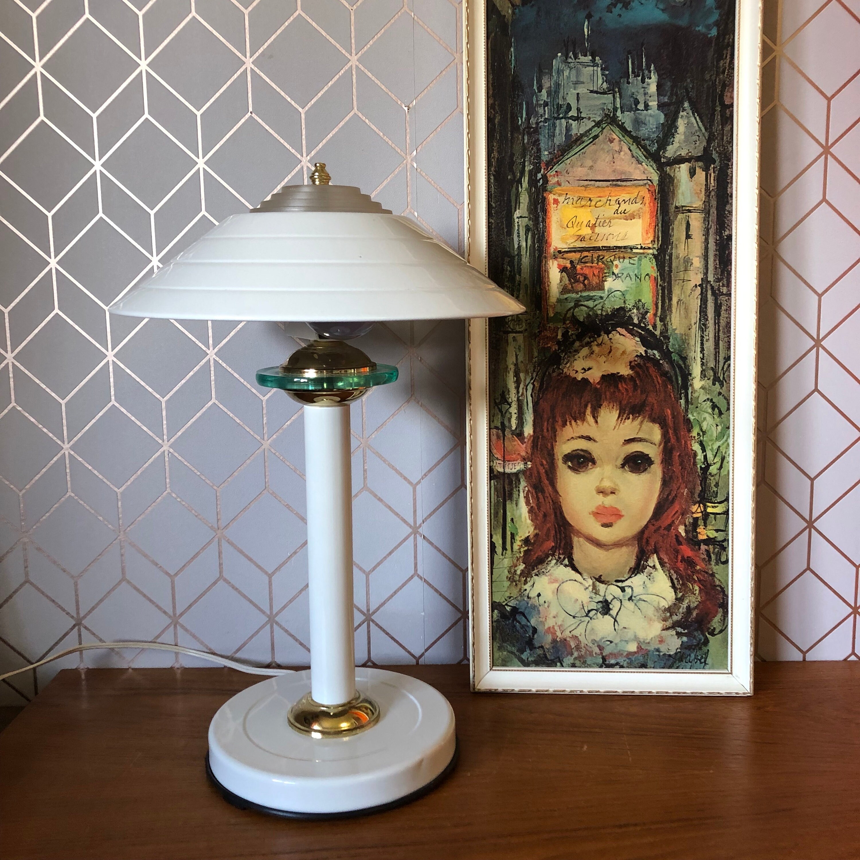 Vintage Atomic Glass Ceiling Shade