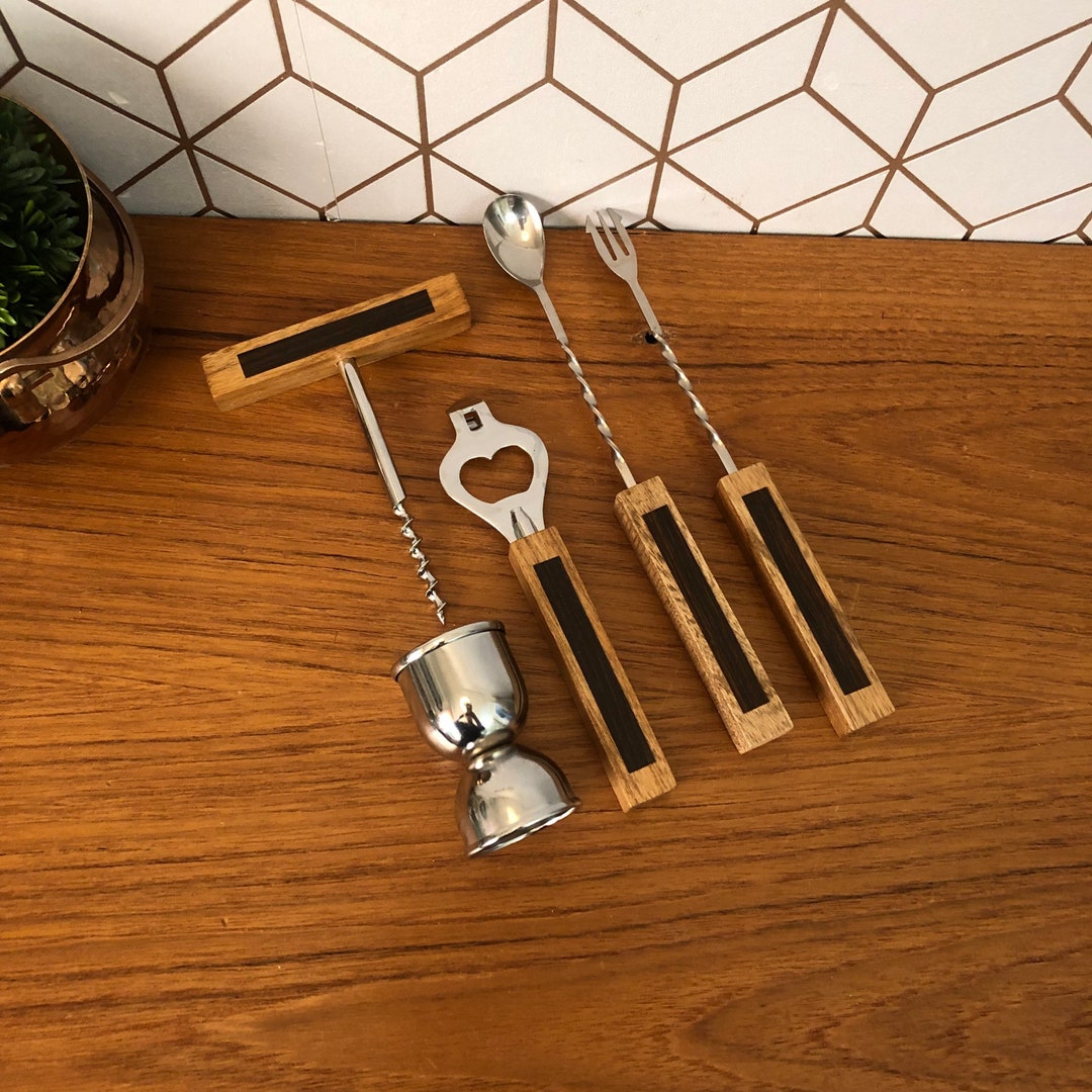 Vintage Cocktail Mixing Tools, Mid Century Bar Cart Utensils, Mad Men ...