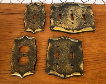 Vintage Brass Amerock Light Switch Covers, Circa 1970s, Outlet Plates ...