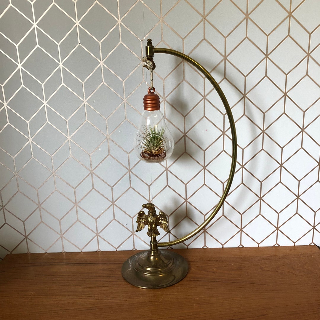 Vintage Brass Crescent Plant Stand, Display Stand With Federal Style ...