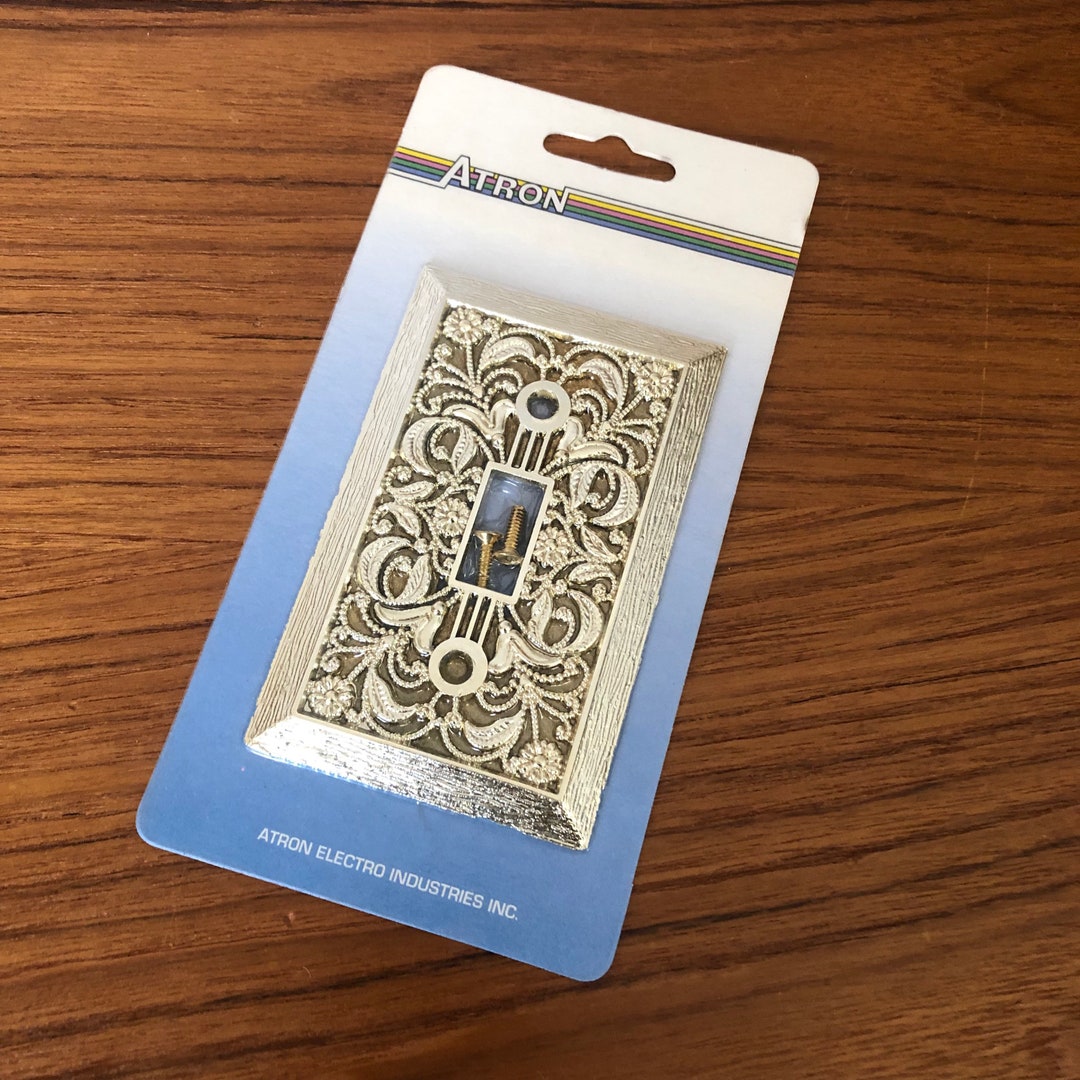 Vintage Light Switch Plate, Switch Plate Cover, Lacey Brass Victorian ...