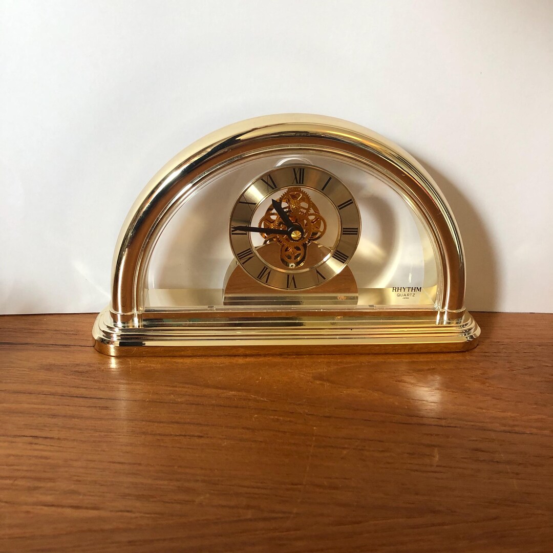 Vintage Rhythm Quartz Japan Mantle Clock, Battery Operated, Post Modern ...