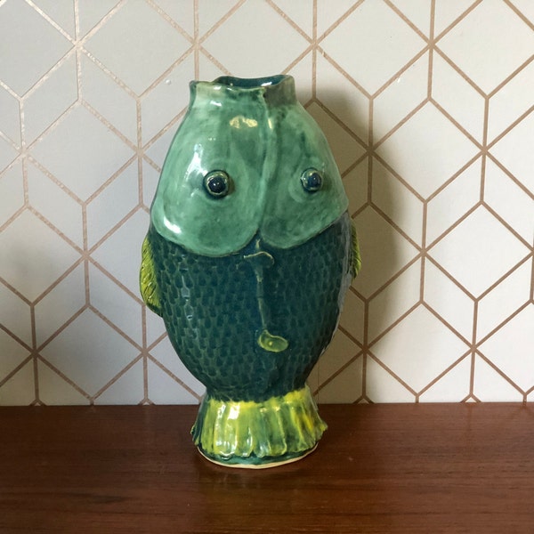 Blue Fish Vase - Etsy