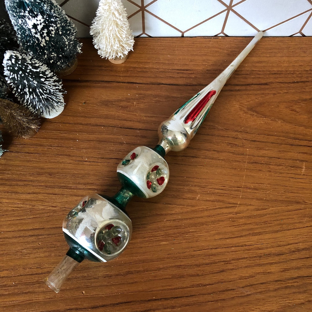 Vintage Triple Indent Christmas Tree Topper, Ornament, Tree Finial With ...
