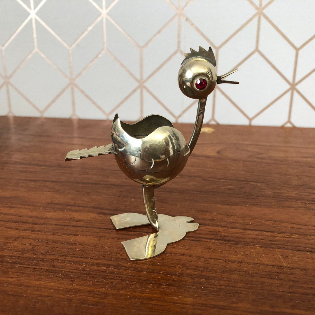 Vintage MCM Road Runner/chicken Ashtray, Handcrafted Silver, Taxco ...