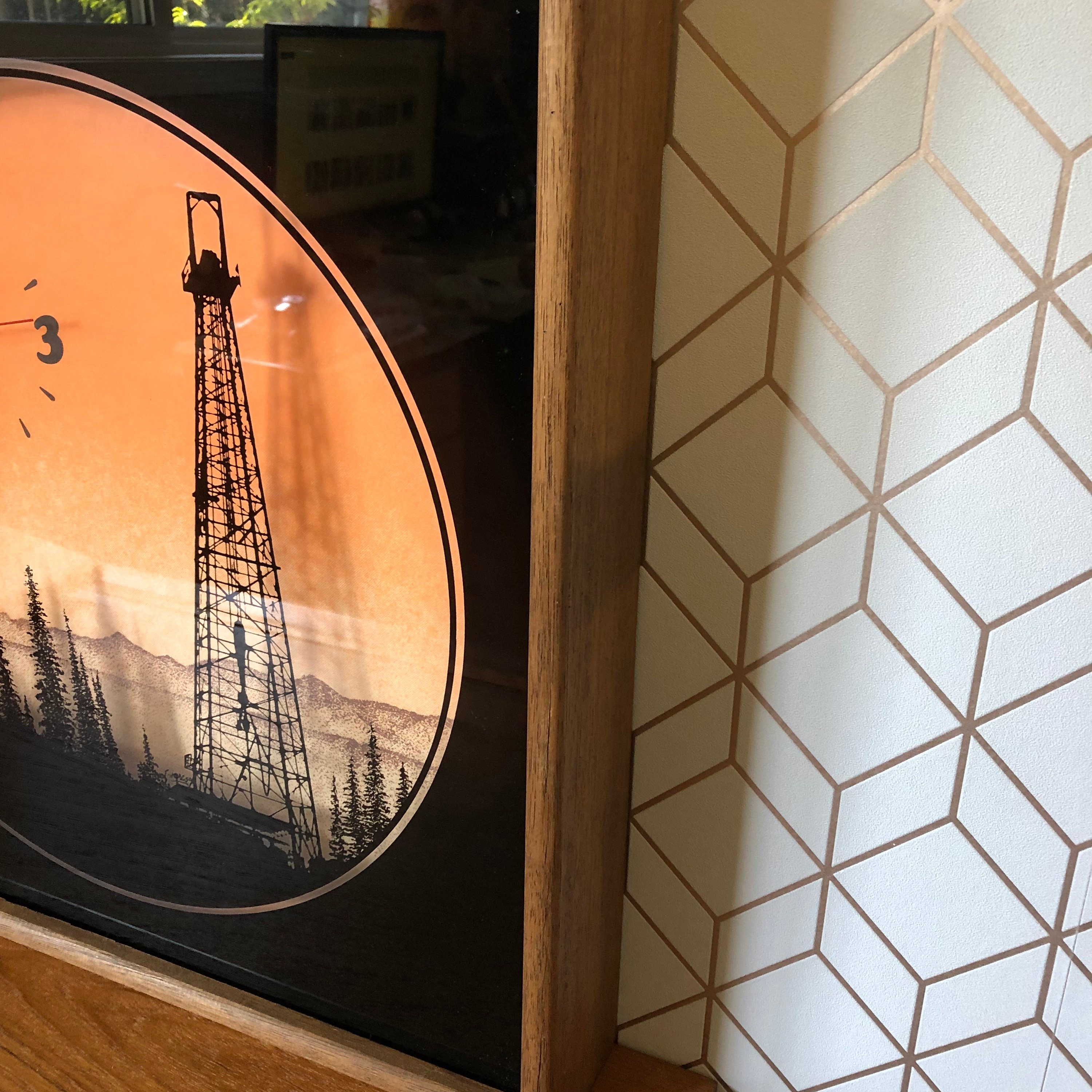 Vintage 3 D Reverse Painted Shadow Box Clock 1970s Wood Frame - Etsy