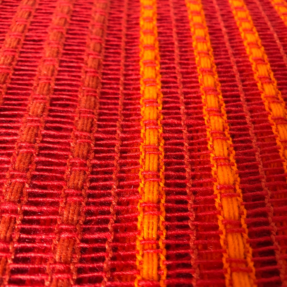 Vintage 70's Fabric Open Weave Drapery Material Vibrant | Etsy