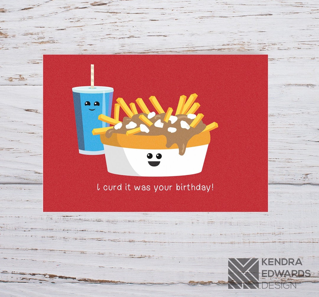 Poutine Pun Birthday Card - Etsy
