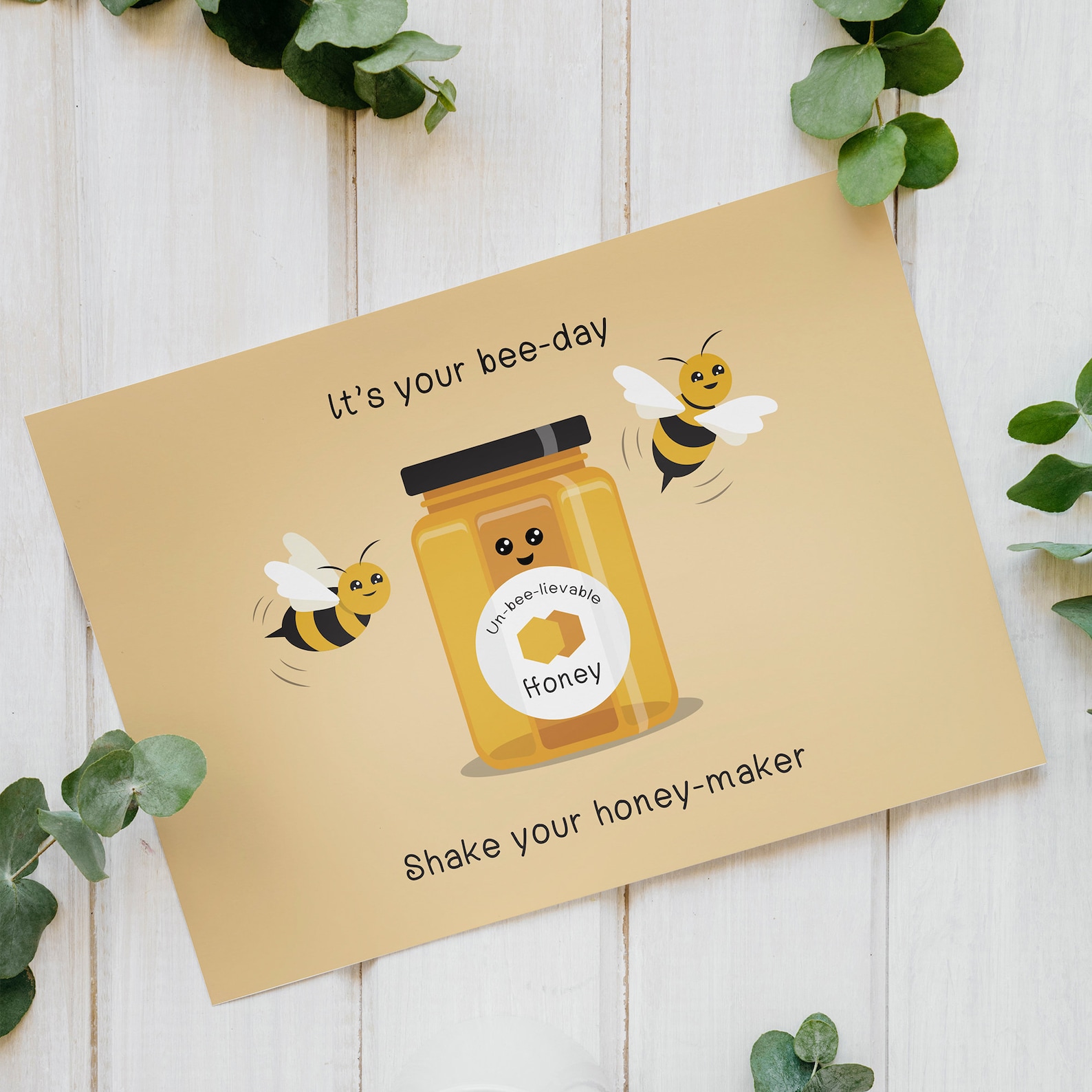 Honey Bee Birthday Pun Card - Etsy