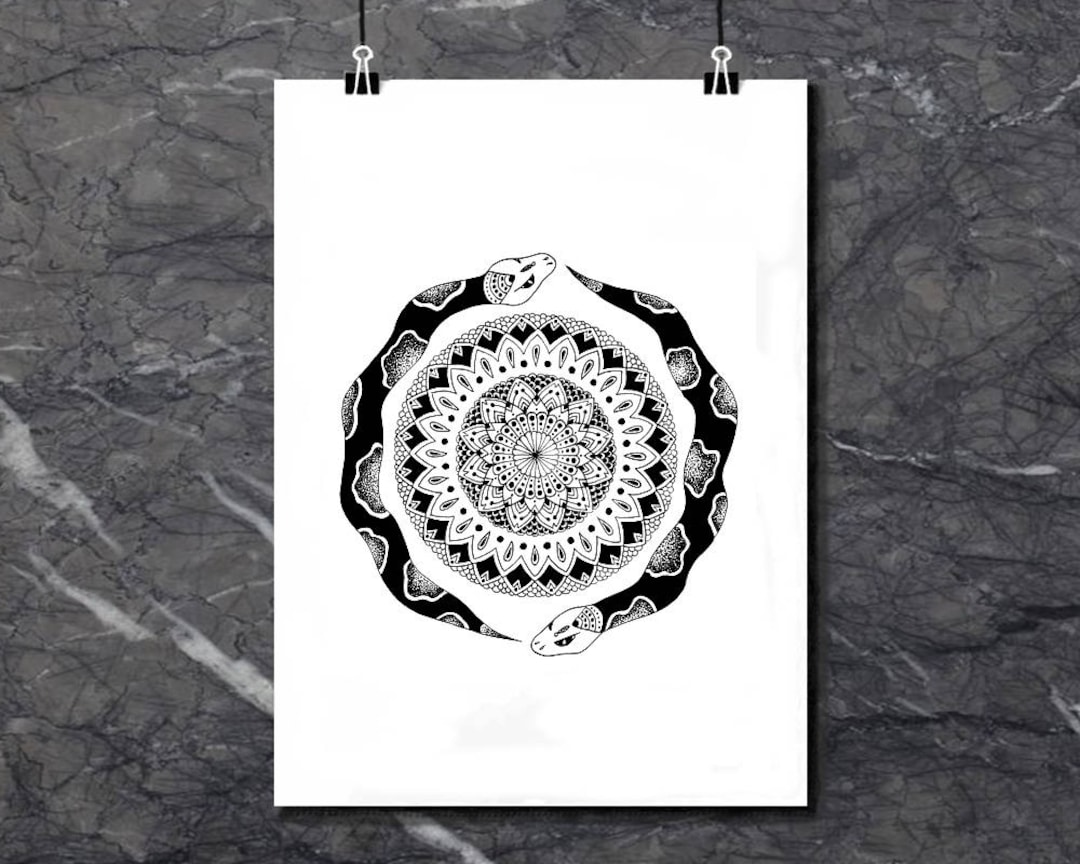 Snake Mandala - Art Print of Original Artwork - Etsy