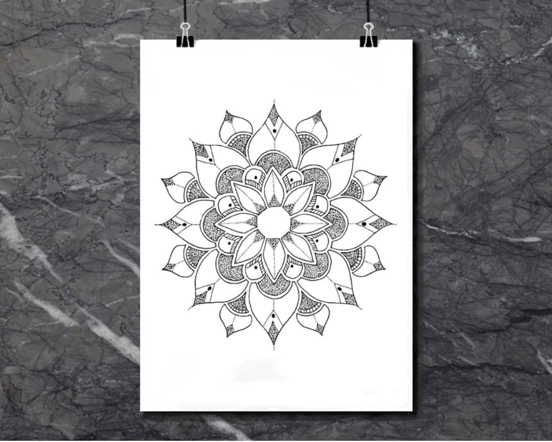 Lotus Mandala - Art Print of Original Artwork - Etsy