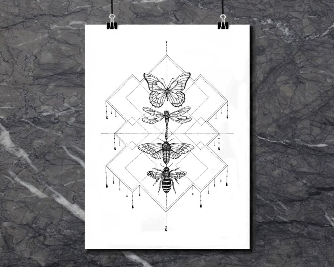 Flying Insects - Art Print of Original Artwork - Etsy