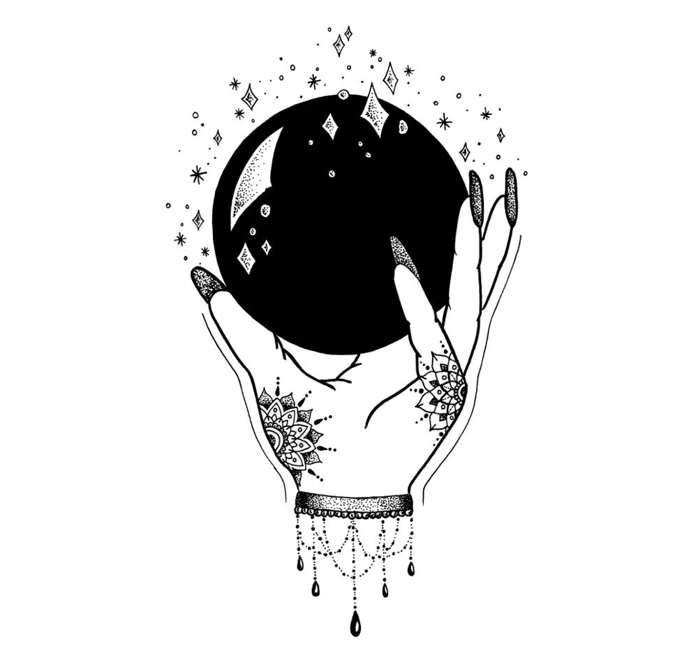 Digital Download - Crystal Ball - Print of Orignal Artwork - Instant ...