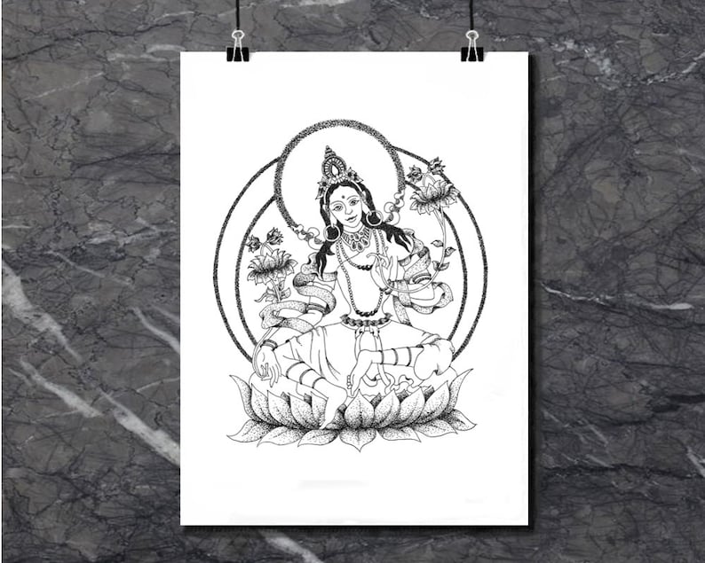 Tara Goddess - Art Print of Original Artwork - Etsy