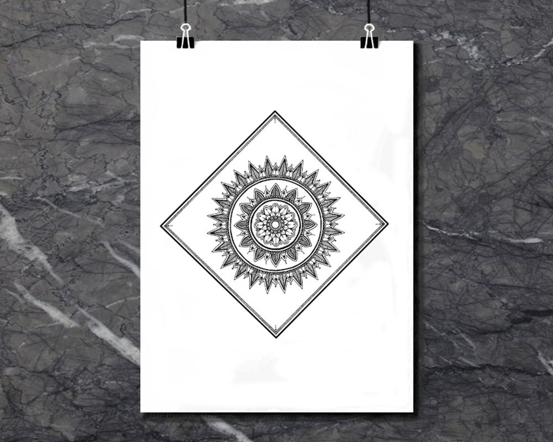 Diamond Mandala - Art Print of Original Artwork - Etsy