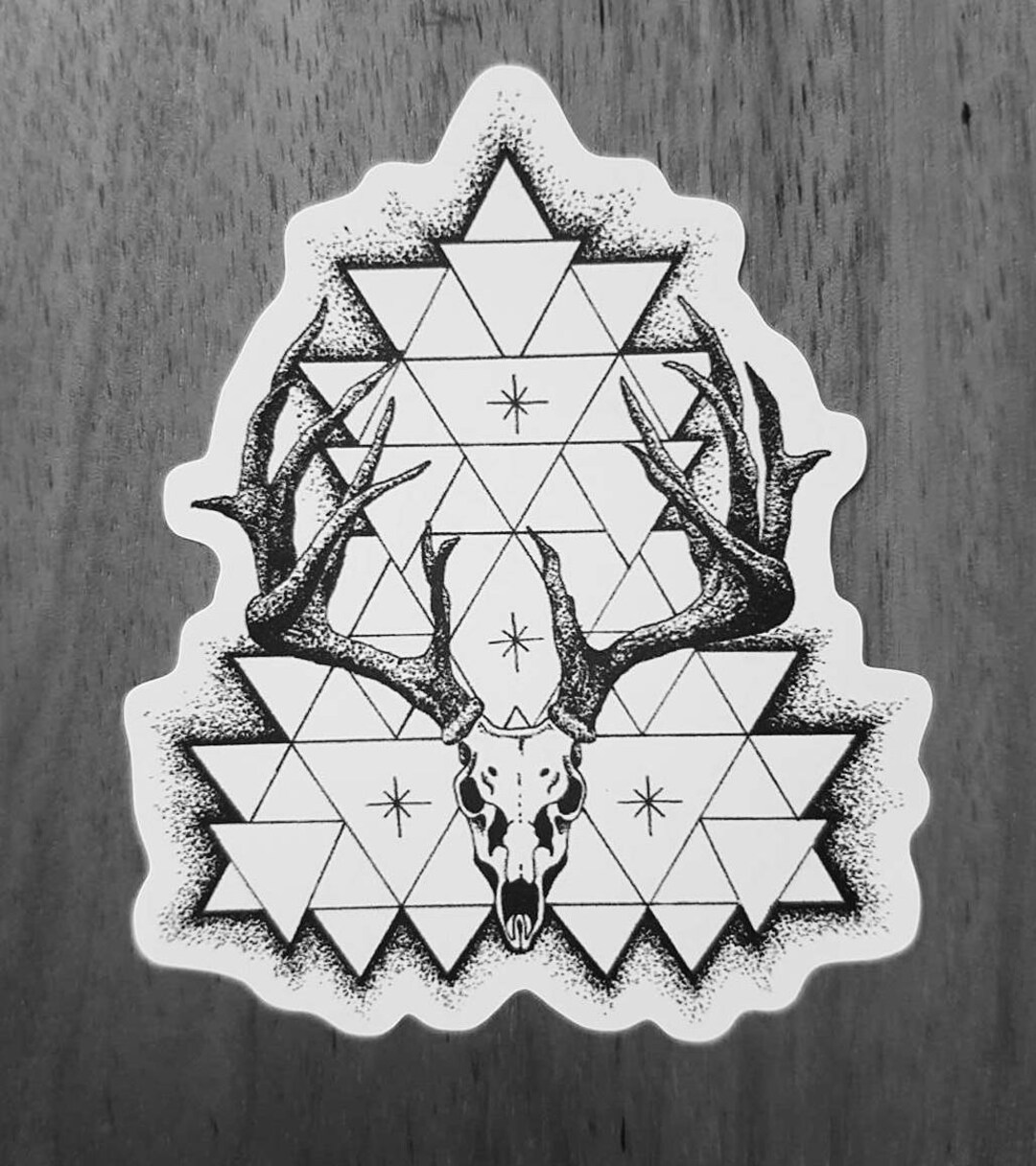 Decay Geometric Deer Skull - Sticker - Etsy