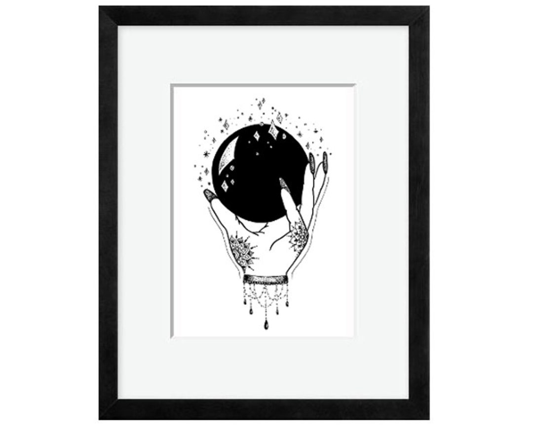 Digital Download - Crystal Ball - Print of Orignal Artwork - Instant ...
