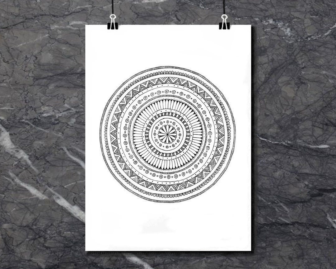 Aztec Mandala - Art Print of Original Artwork - Etsy