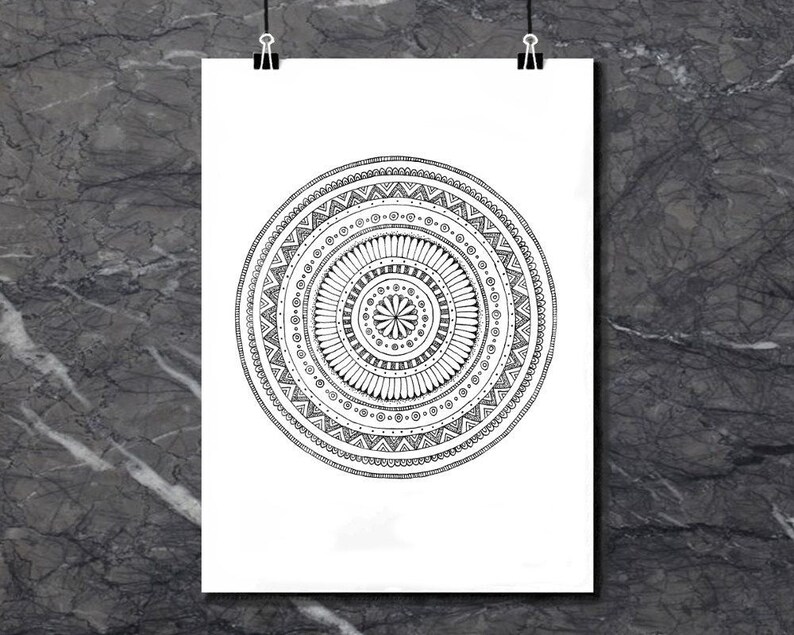 Aztec Mandala - Art Print of Original Artwork - Etsy