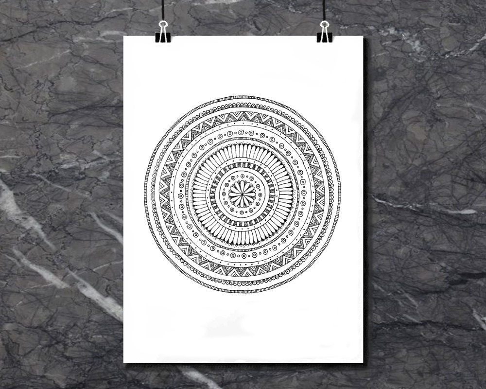 Aztec Mandala - Art Print of Original Artwork - Etsy