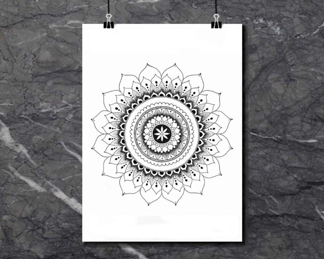 Wide Mandala - Art Print of Original Artwork - Etsy