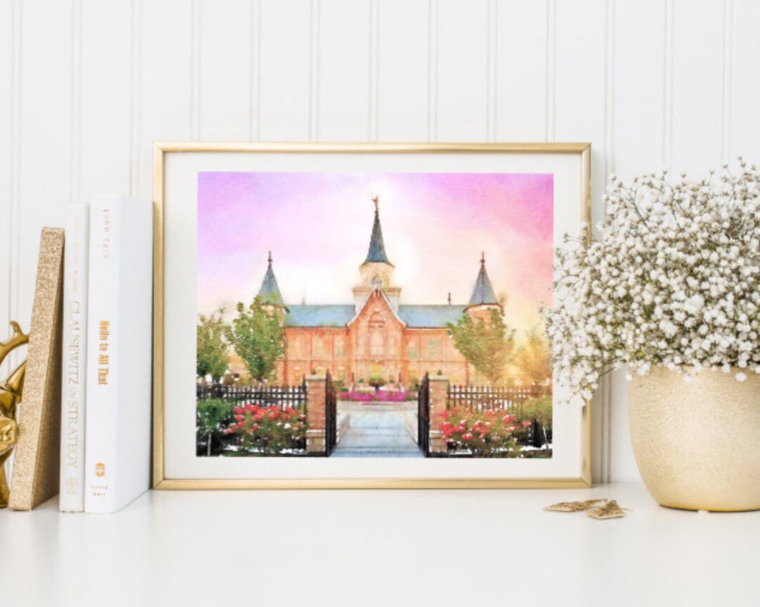 Provo City Temple Watercolor, Provo City Center Temple, Provo Temple ...