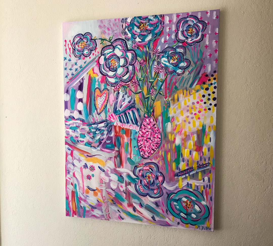 Colorful Spring Painting - Etsy